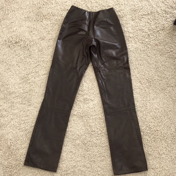 Gigi Clark | Pants & Jumpsuits | Brown Leather Pants | Poshmark